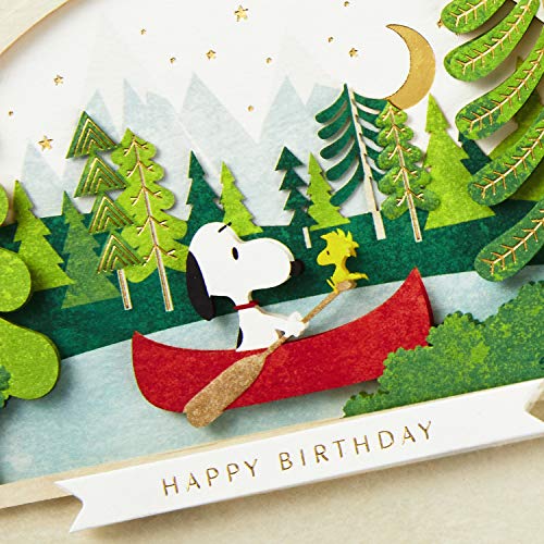 Hallmark Signature Peanuts Birthday Card (Snoopy Canoe)