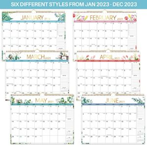 Wall Calendar 2023 - 12 Monthly Calendar 2023, Jan. 2023 - Dec. 2023, 2023 Calendar with Julian Date, 14.6" x 11.5",Twin-Wire Binding, Blank Block with Julian Dates, Perfect 2023 Wall Calendar for Organizing