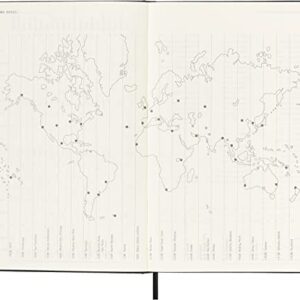 Moleskine 2023 Weekly Horizontal Planner, 12M, Large, Black, Hard Cover (5 x 8.25)