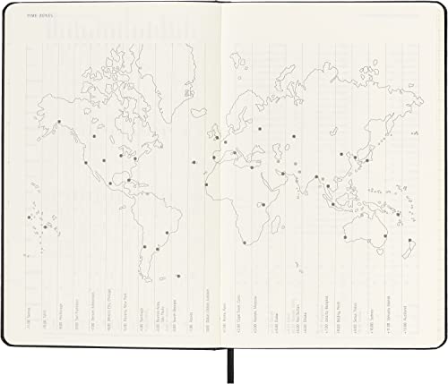 Moleskine 2023 Weekly Horizontal Planner, 12M, Large, Black, Hard Cover (5 x 8.25)