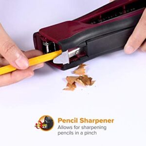 Bostitch Office Dynamo Stand-Up Stapler with Built-in Pencil Sharpener, Staple Remover and Staple Storage (B696R-MAG)