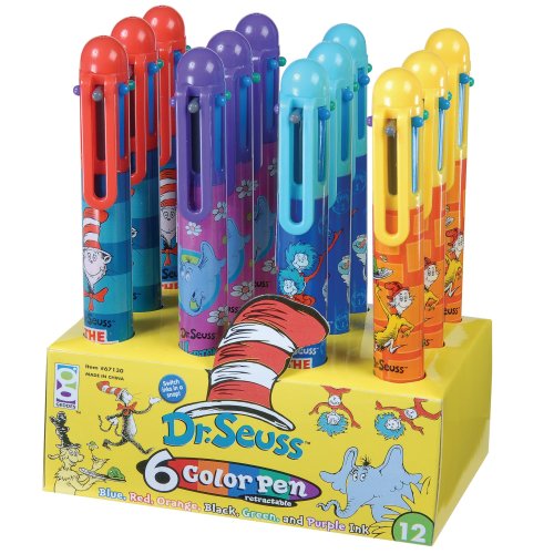 Raymond Geddes Dr. Seuss 6-in-1 Retractable Pens (Pack of 12)