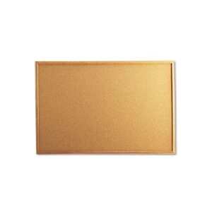 universal 43603 cork board with oak style frame, 36 x 24, natural, oak-finished frame