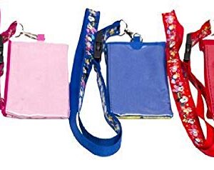 3 X Disney Mickey Minnie & Friends Lanyard with ID Badge Holder Wallet Coin Purse Ticket Key Chain