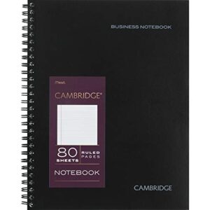 Cambridge Limited Professional Spiral Notebook NEW BUSINESS ADDITION, 3 Pack, Legal Ruled, 6-5/8" X 9-1/2" Page Size, 80 Sheets, Wirebound Office journal & Notebook for Women & Men, Black. CAM10-402