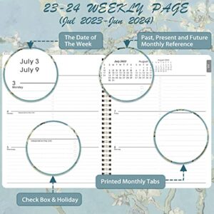 2023-2024 Planner - Planner/Calendar 2023-2024, Jul 2023 - Jun 2024, 2023-2024 Planner Weekly and Monthly with Monthly Tabs, 8" x 10", Strong Twin- Wire Binding, Flexible Hardcover, Daily Organizer