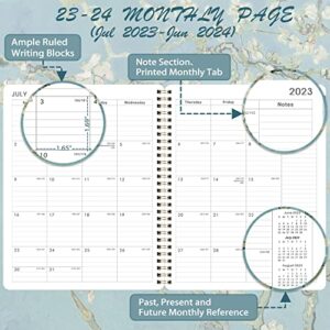 2023-2024 Planner - Planner/Calendar 2023-2024, Jul 2023 - Jun 2024, 2023-2024 Planner Weekly and Monthly with Monthly Tabs, 8" x 10", Strong Twin- Wire Binding, Flexible Hardcover, Daily Organizer