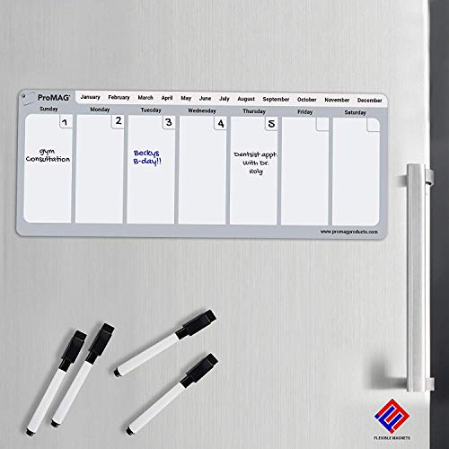 Fine tip Dry Erase Black Markers with Magnetic Cap and Eraser, Perfect for Dry Erase Boards and Whiteboards Pack of 5