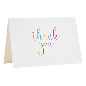 Juvale 48 Pack Thank You Note Cards with Envelopes for Kids Birthday, Baby Shower, Blank Inside (4x6 In)