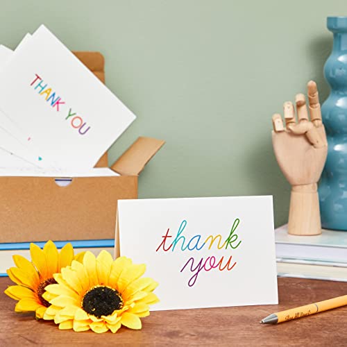 Juvale 48 Pack Thank You Note Cards with Envelopes for Kids Birthday, Baby Shower, Blank Inside (4x6 In)