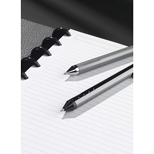 TUL® Fine Writing Solid Metal Barrel Retractable Gel Pen With 2 Refills, Medium Point, 0.7 mm, Gunmetal Gray Barrel, Assorted Ink Colors