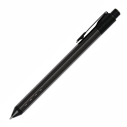 TUL® Fine Writing Solid Metal Barrel Retractable Gel Pen With 2 Refills, Medium Point, 0.7 mm, Gunmetal Gray Barrel, Assorted Ink Colors