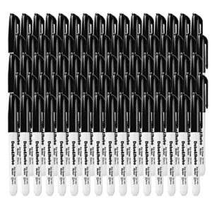 dabo&shobo low odor dry erase markers, fine tip, bulk pack of 80, black whiteboard markers, suitable for school, office, or home