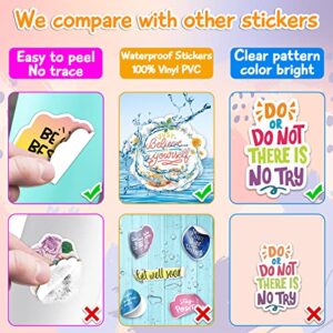 300 Pieces Inspirational Quote Stickers for Teens Students Teachers, Motivational Stickers for Water Bottles Women, Aesthetic Laptop Decals Waterproof Vinyl Positive Stickers for Planners Scrapbooking