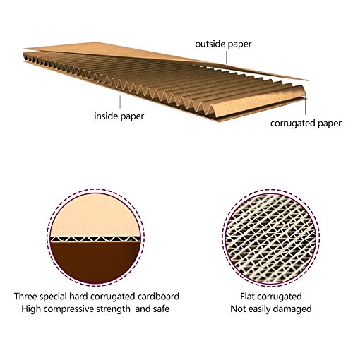 RUSPEPA Recyclable Corrugated Box Mailers - Cardboard Box Perfect for Shipping Small - 4" x 4" x 2" - 50 Pack - Oyster White