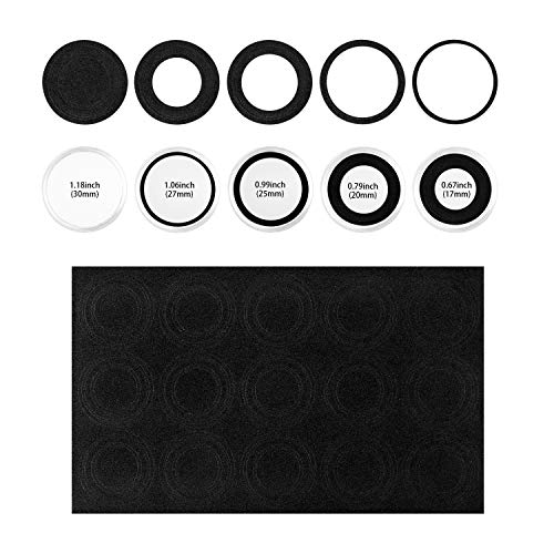 SPLF 100 Pieces 30mm Coin Capsules and 5 Sizes (17/20/25/27/30mm) Protect Gasket Coin Holder Case with Plastic Storage Organizer Box for Coin Collection Supplies