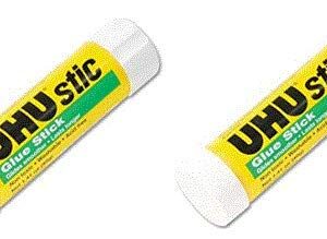 UHU 99655 Stic Permanent Clear Application Glue Stick, 1.41 oz (2 Pack)