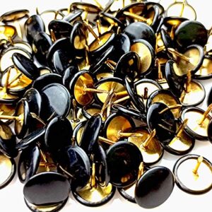 100 PCS Push Pins,Thumb Tacks, Board Pins for Cork Board, Push Pins for School, Office, Map, Photo Wall, Cork Board Bulletin Board(Black)