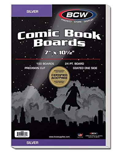 100 BCW RESEALABLE Silver Thick Comic Bags & Backer Boards