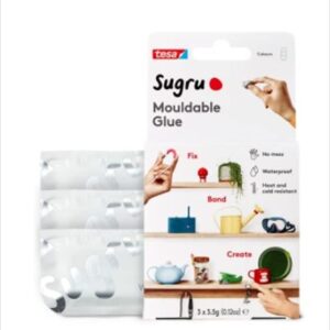 Sugru by Tesa - Moldable Multi-Purpose, Silicone White Adhesive Glue - For Creative Fixing, Repairing, Pasting & Personalizing - Outdoor & Indoor Home DIY Projects - 3 Pack - White (3.5g/ea)