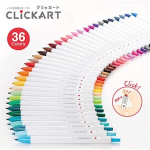 ZEBRA Clickart Water-Based Pen Bright Light 12 Colors Set, Wyss22-12Clt