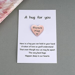 MIXJOY Cute Little Heart Pocket Hug Token Gift Card - Isolation NHS Social Distancing Thinking of You Love Gift for Family Friends