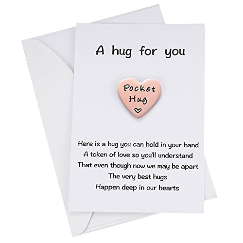 MIXJOY Cute Little Heart Pocket Hug Token Gift Card - Isolation NHS Social Distancing Thinking of You Love Gift for Family Friends