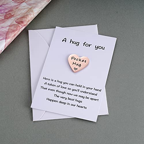 MIXJOY Cute Little Heart Pocket Hug Token Gift Card - Isolation NHS Social Distancing Thinking of You Love Gift for Family Friends