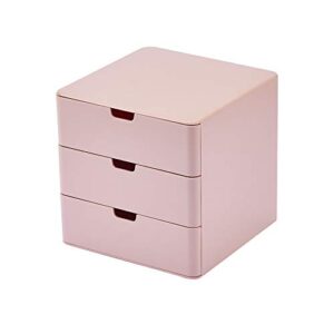 dalanpa 3-drawer vanity organizer, compact storage organization drawers small size pink