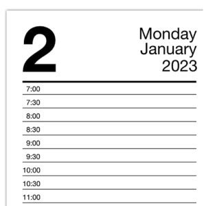 AT-A-GLANCE 2023 Daily Desk Calendar Refill, 3-1/2" x 6", Loose Leaf (E71750)