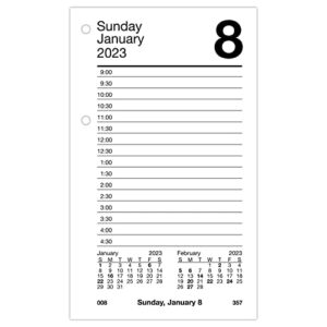 AT-A-GLANCE 2023 Daily Desk Calendar Refill, 3-1/2" x 6", Loose Leaf (E71750)