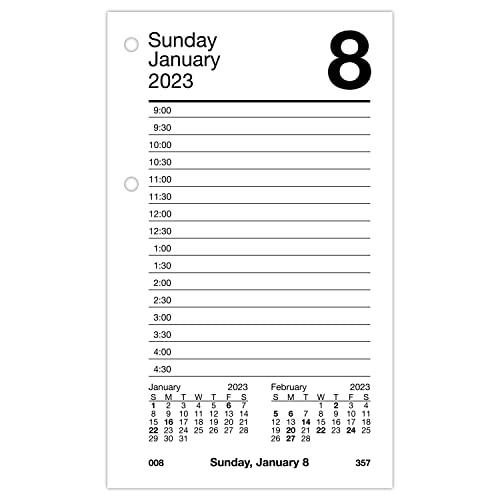 AT-A-GLANCE 2023 Daily Desk Calendar Refill, 3-1/2" x 6", Loose Leaf (E71750)