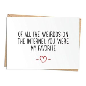 funny birthday, anniversary, or valentine’s day card -for husband, wife, boyfriend, or girlfriend