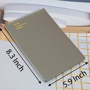 Yansanido Top Bound Spiral Notebook, 4 Pcs 4 Color A5 Size Thick Plastic Hardcover 7mm College Ruled Paper 80 Sheets (160 Pages) Journal for School and Office Supplies (4 Pcs A5)