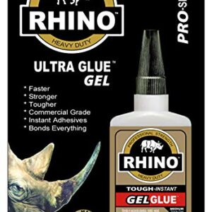 Rhino Glue Gel, Heavy Duty 40 Gram Clear