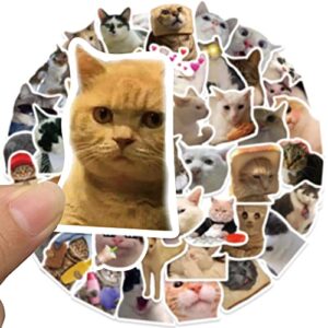 50Pcs Cute Cat Stickers Bulk Kawaii for Kids Water Bottle Cars Adults Laptop