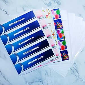 100 Pcs Water Bottle Labels Glossy White Waterproof Stickers ,2"×8" Printable Blank Wraparound Rectangle Labels for Inkjet/Laser Printer