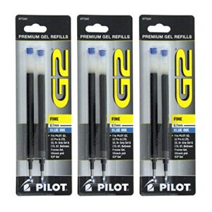 Pilot G2 Gel Ink Pen Refills Black 1.0 mm, 2ct/pk, 3 Packs