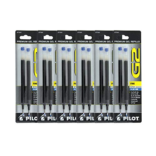 Pilot G2 Gel Ink Pen Refills Black 1.0 mm, 2ct/pk, 3 Packs