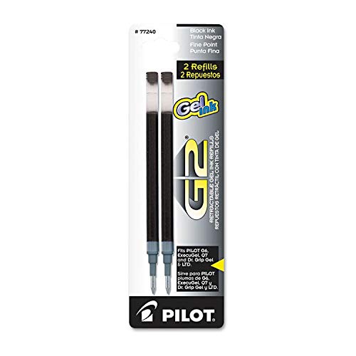 Pilot G2 Gel Ink Pen Refills Black 1.0 mm, 2ct/pk, 3 Packs