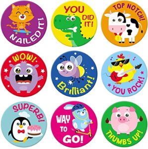 sweetzer & orange reward stickers for teachers. 1008 stickers for kids in 9 designs. 1 inch school stickers on sheets. teacher supplies for classroom, potty training stickers, motivational stickers