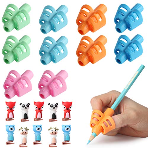 Mr. Pen- Pencil Grips for Kids Handwriting, 20 PCS(10 Pencil Grips+10 Clips), Pencil Grips, Kids Pencils Grip, School Supplies, Pencil Grip, Grip Pencils for Kids, Pencil Holder for Kids, Pen Grip