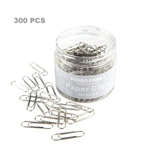 Small Paper Clips, 1.1 Inch Paper Clip, 300 pcs Paperclips (Small, Silver)