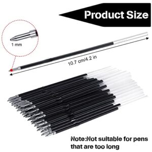 30 Pieces Pen Refills Ink Pen Refills Ballpoint Pen Refills Replacement Ballpoint Black for Retractable Pens Office College School Supplies (Black,1 mm)