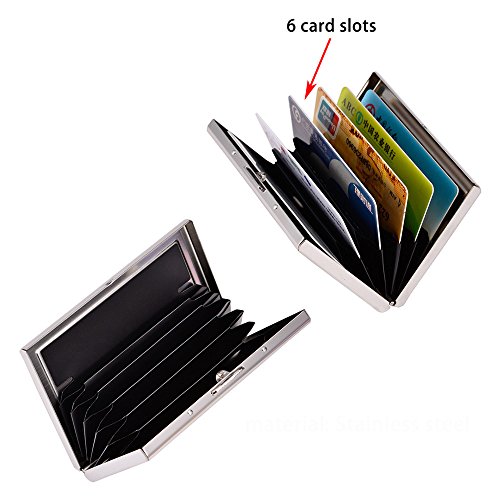 RFID Credit Card Holder Metal Wallet Stainless Steel Credit Card Protector Case Business Card Holder for Men or Women