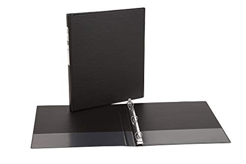 Avery Economy 3 Ring Binder, 0.5" Round Rings, 1 Black Binder (03201)