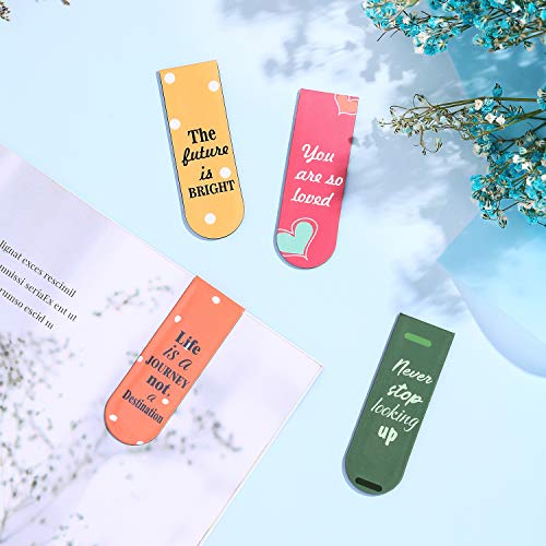 30 Pieces Inspirational Quotes Magnetic Bookmarks Encouraging Bookmarks Magnet Page Markers Positive Magnetic Page Clips Bookmark for Students Teachers School Home Office Supplies