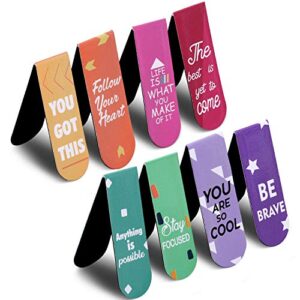 30 Pieces Inspirational Quotes Magnetic Bookmarks Encouraging Bookmarks Magnet Page Markers Positive Magnetic Page Clips Bookmark for Students Teachers School Home Office Supplies