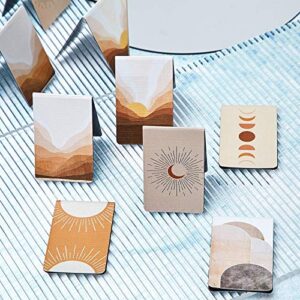 10 Pieces Magnetic Bookmarks Magnet Page Markers Assorted Inspirational Book Markers Set with Landscape for Presents Students Teachers Reading (Sunset Style,3.5 x 5.5 cm)