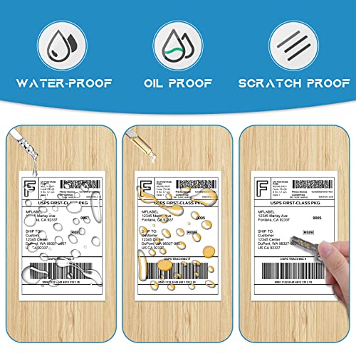 MFLABEL® 4x6 Direct Thermal Labels, Thermal Shipping Labels with Perforated, Commercial Grade, for Thermal Printer, 250 Labels/1 Roll, 20 Rolls